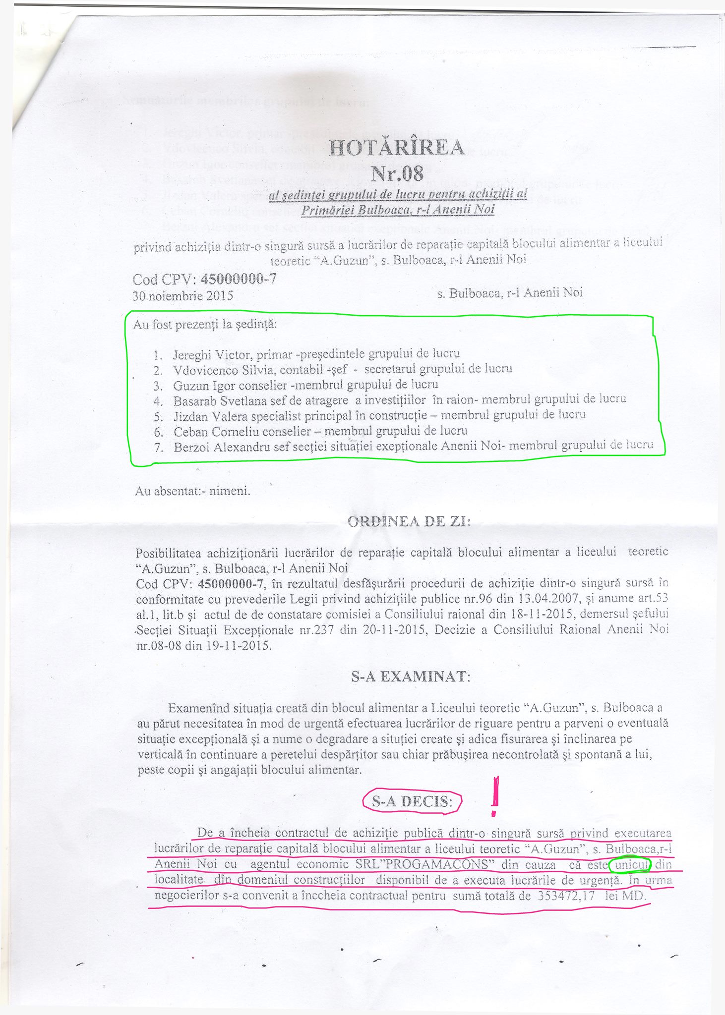 (DOC) Primăria Bulboaca, în vizorul procurorilor – Ziarul de Gardă