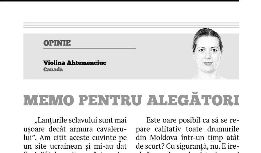 Memo pentru alegători – Ziarul de Gardă