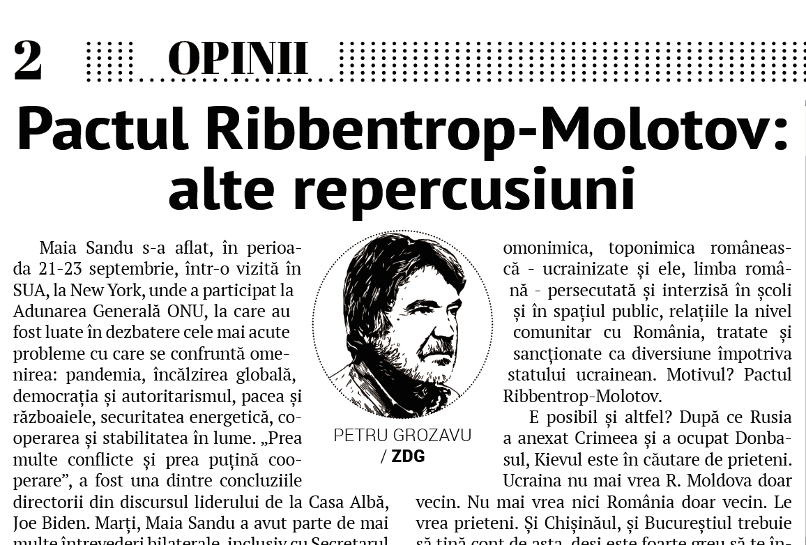 Pactul Ribbentrop—Molotov: alte repercusiuni – Ziarul de Gardă
