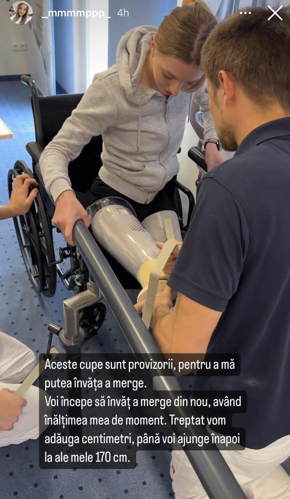 VIDEO/ „Voi începe să învăț a merge din nou”. Tinerei de 25 de ani care ...