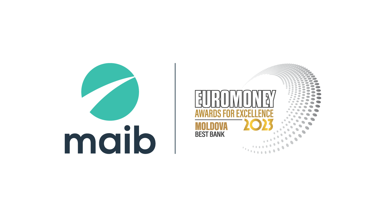 Maib a fost desemnată „Cea mai bună bancă din Moldova în 2023” de către ...