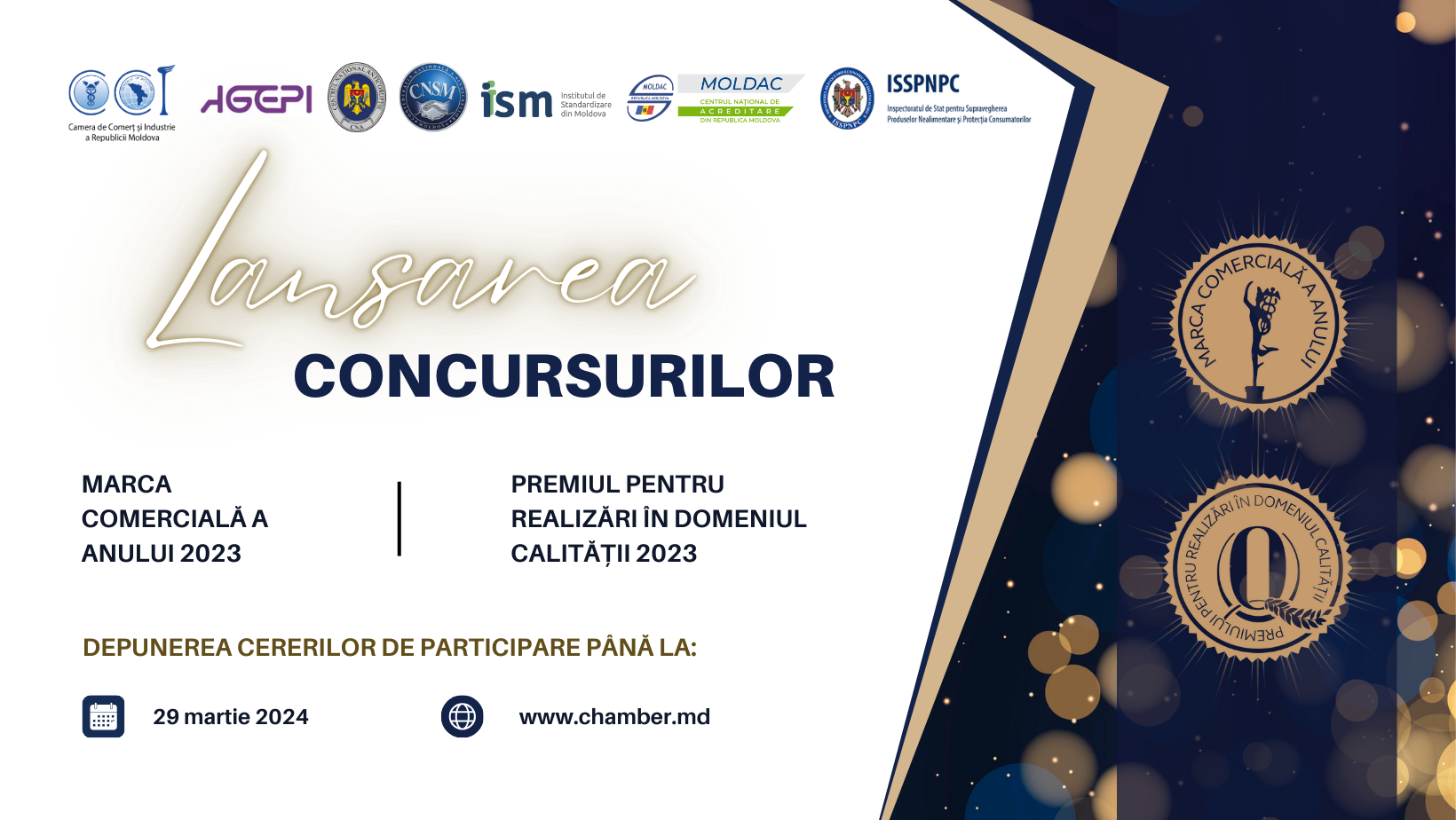 CCI a RM a dat START înscrierilor la concursurile „Marca Comercială a Anului” și „Premiul pentru ...